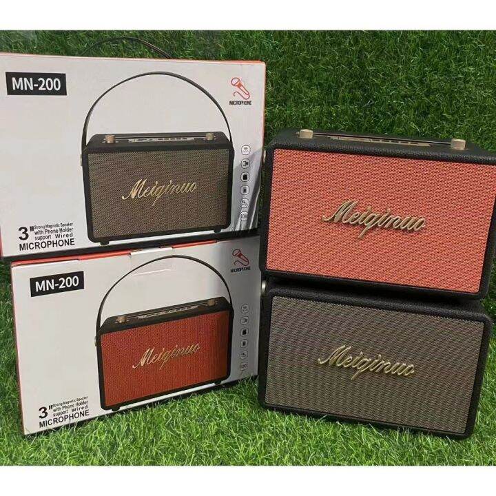 ลำโพงบลูทูธ รุ่นMN200 เสียงเบสแน่น รองรับAUX/TF/USB มีหูหิ้วพาพาง่าย เพิ่ม-ลดเสียงได้ สินค้า ...