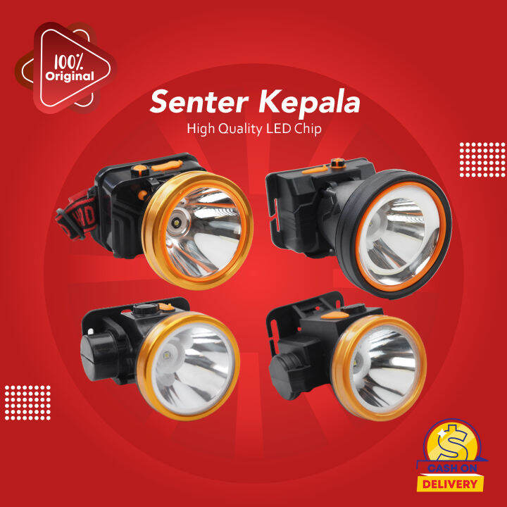 Senter Kepala LED 100W Headlamp Lampu Kepala Super Terang Outdoor ...