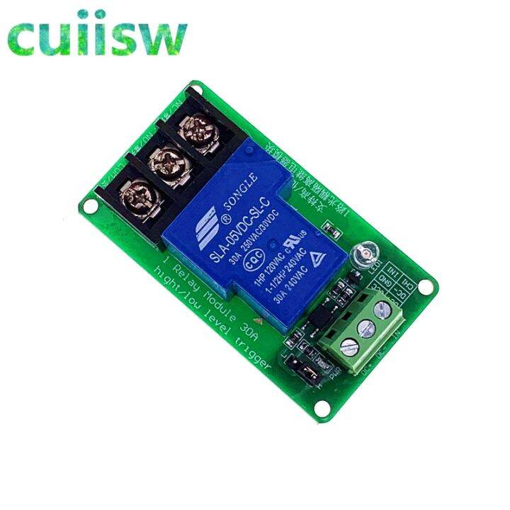 ONE 1 Channel Relay Module 30A With Optocoupler Isolation 5V 12V Supports High And Low Triger ...