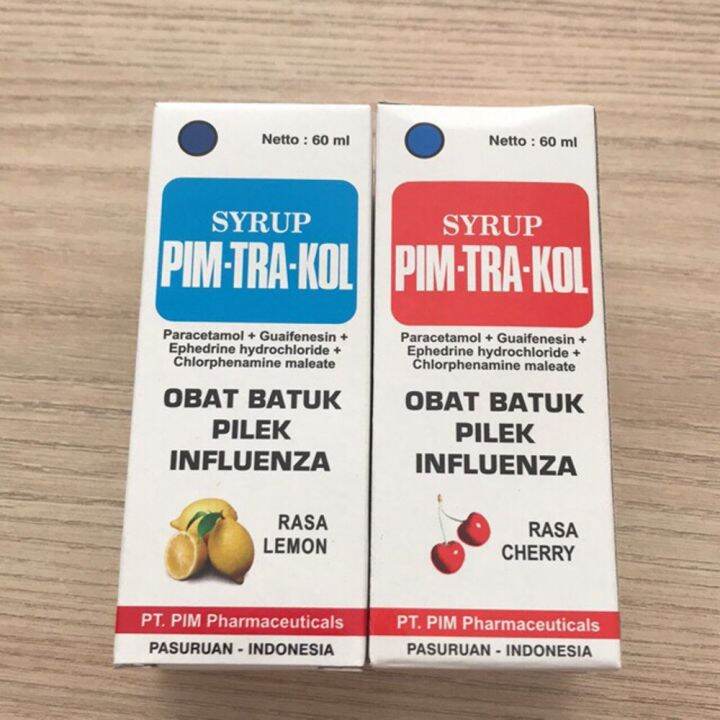 Pim-Tra-Kol Pimtrakol Syrup Lemon Cherry Batuk 60 ML | Lazada Indonesia