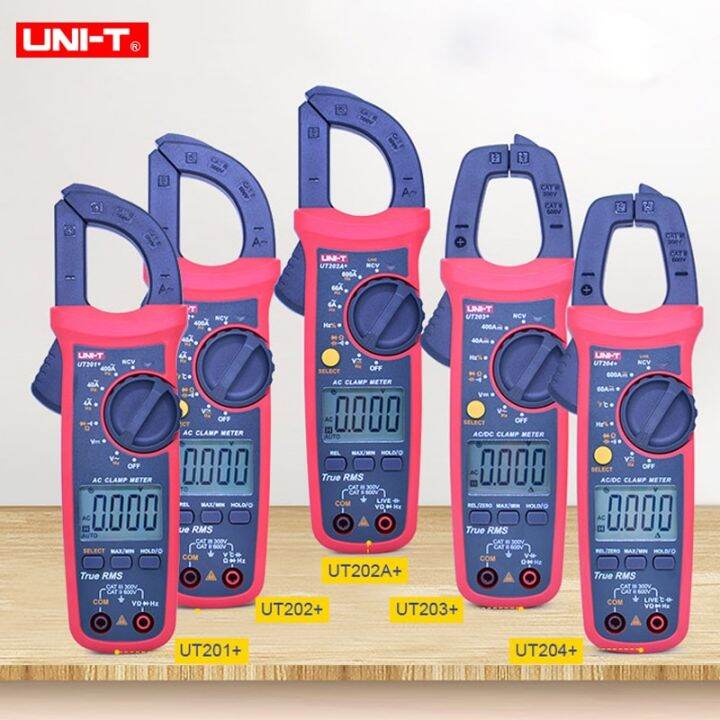 True RMS Digital Clamp Meter UNI-T UT201+ UT202+ UT202A+ UT203+ UT204+ AC DC voltage AC current ...