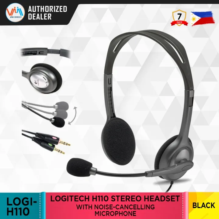 Logitech H110 Stereo Headset with Noise-Cancelling Microphone - VMI ...