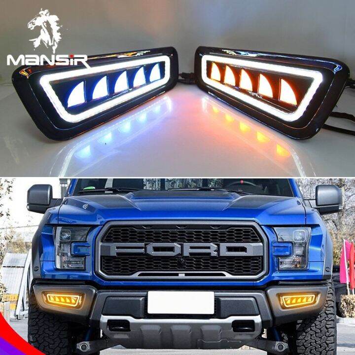 Auto LED DRL Fog Lamp For Ford Raptor SVT F150 F-150 2015 - 2018 2019 ...