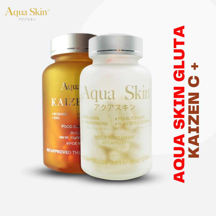 Aqua Skin Glutathione Gluta Caps Kaizen C Collagen NAC Gluta Capsule ...