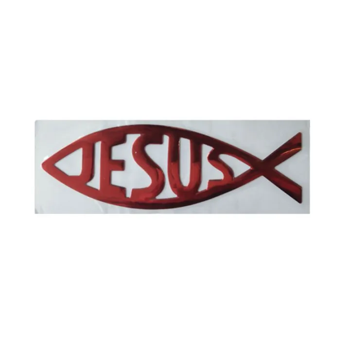 Jesus Fish 3D Car sticker Soft PVC Chromed Emblem Badge Car Styling ...