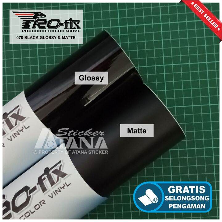 Skotlet Hitam Doff Glossy Scotlet Black Dop Gloss Stiker Matte Metalik ...