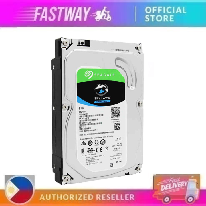 SEAGATE 2TB SKYHAWK SURVEILLANCE 3.5" SATA III 6GB/S 7200RPM INTERNAL ...