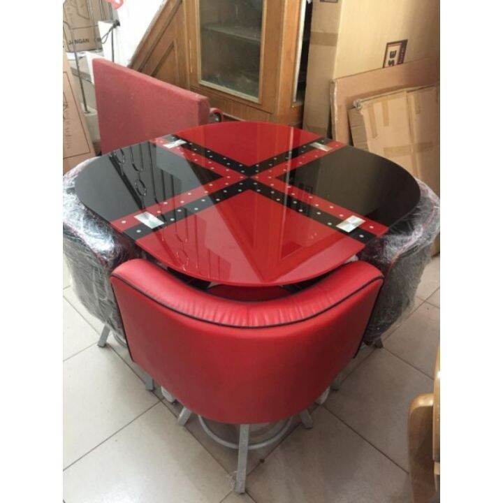Meja Cafe Warna Merah Meja Makan Kaca Kursi Cafe Meja Bar (Palembang ...