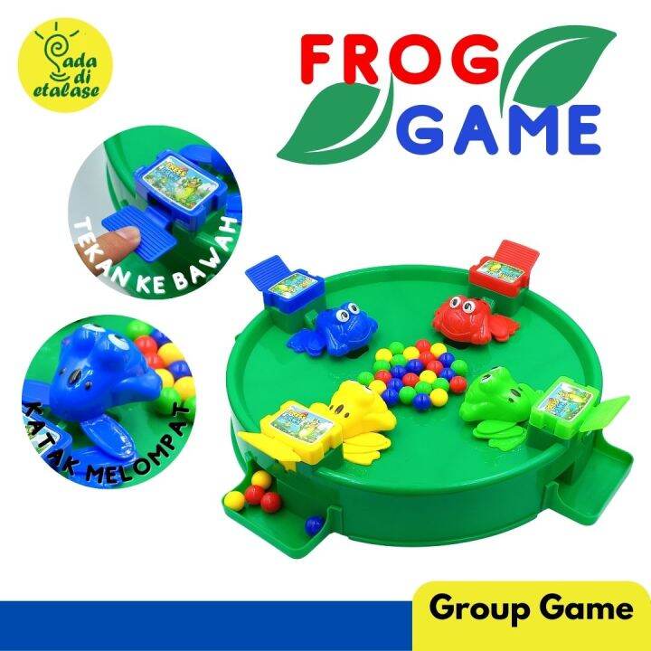 Frog Game Ball Permainan Anak Katak Makan Bola Board Game untuk 4 orang ...