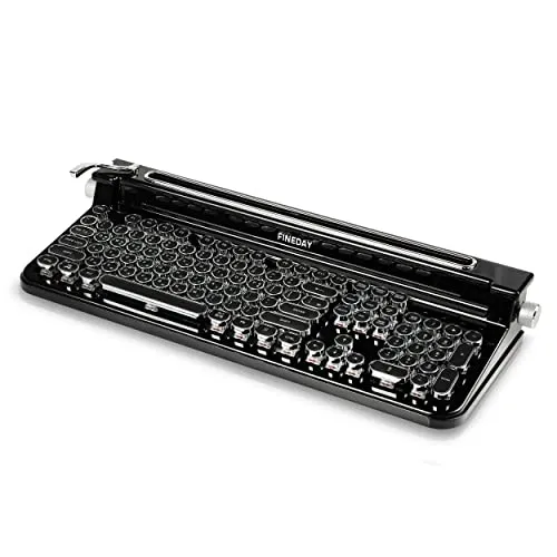 FINEDAY Keyboard 2.0, Korean, Retro Wireless Mechanical Keyboard ...