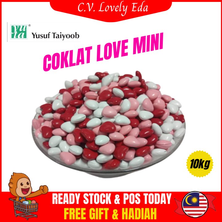 COKLAT MINI LOVE VIRAL Mini Heart Chocolate Decor YUSUFF TAIYOOB 10KG ...