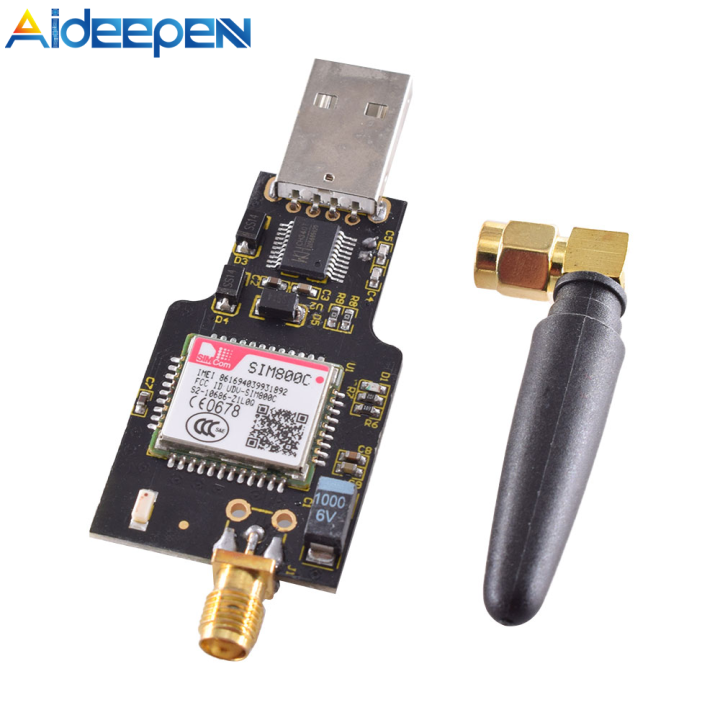 Aideepen SIM800C USB to GSM GPRS Wireless Module Quad-band 850/900/1800 ...