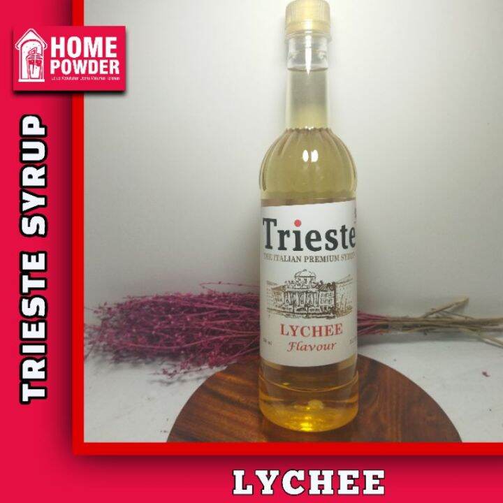 Syrup Trieste Lychee Flavour 650ml Sirup Premium Rasa Leci | Lazada ...