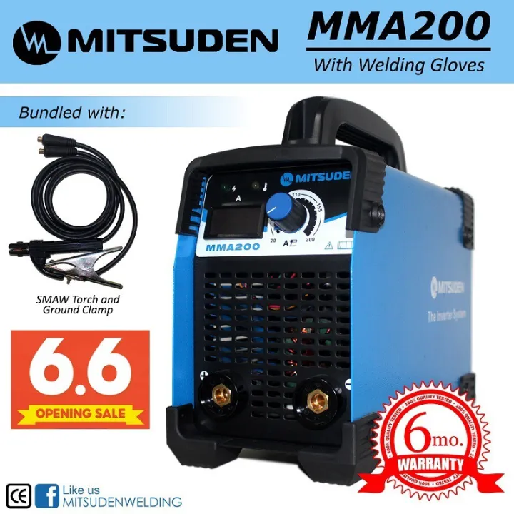 Mitsuden Welding Machine 200A DC Inverter with longer Welding Cable (2Meters) | Lazada PH