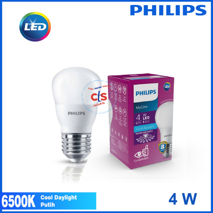 Lampu LED Philips 4W 4 W 4 Watt 4 Watt Putih | Lazada Indonesia