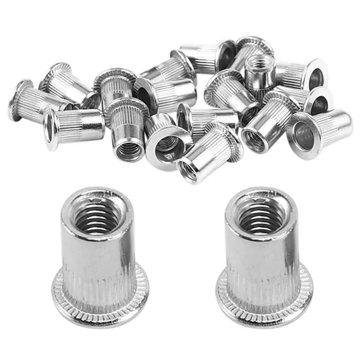 20 Pcs 304 Stainless Steel Rivet Nut Rivnut Insert Nutsert M6x15mm | Lazada.co.th