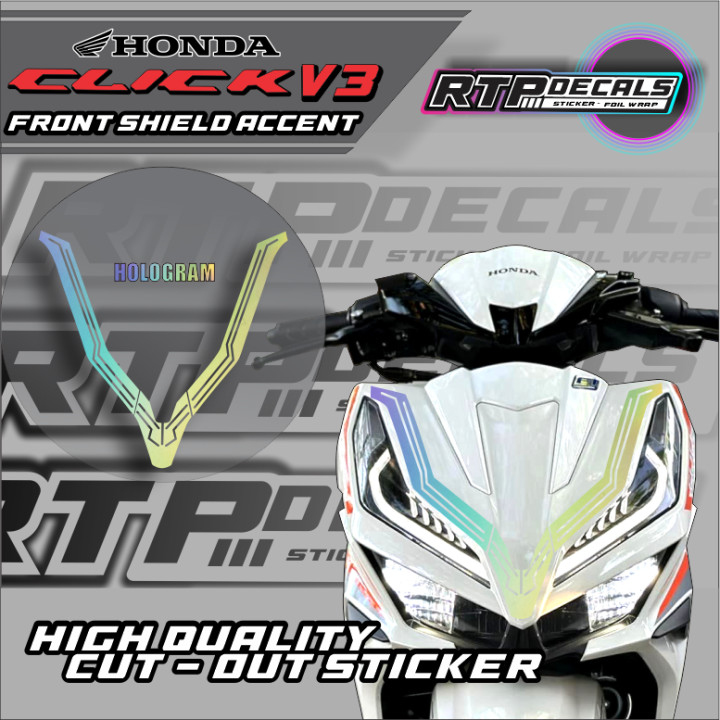 HONDA CLICK V3 FRONT SHIELD ACCENT STICKER PAIR 2PCS - ROP | Lazada PH