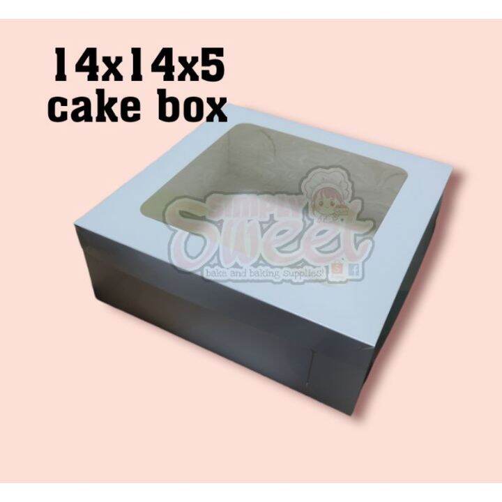 cake box 14x14x5 with window (5pcs) | Lazada PH