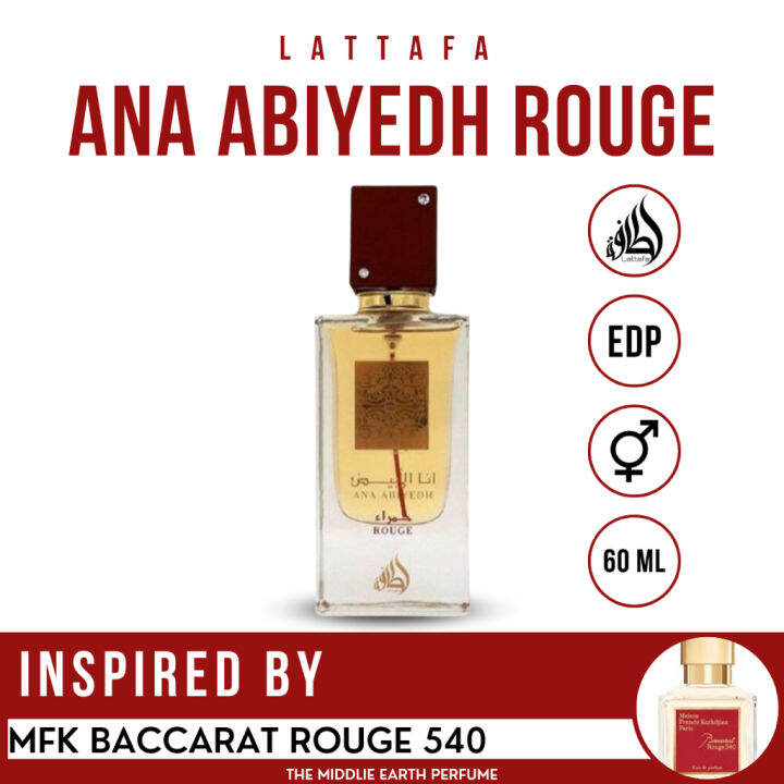 น้ำหอม Lattafa Ana Abiyedh Rouge ขนาด 60 ml ติดทน หอมนาน ของแท้100% ...