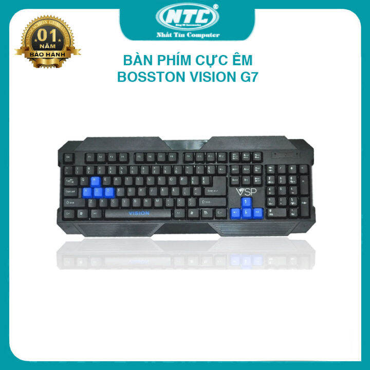 Bàn phím game Bosston G7 - cực êm (Đen) - Hãng Phân Phối Chính Thức | Lazada.vn