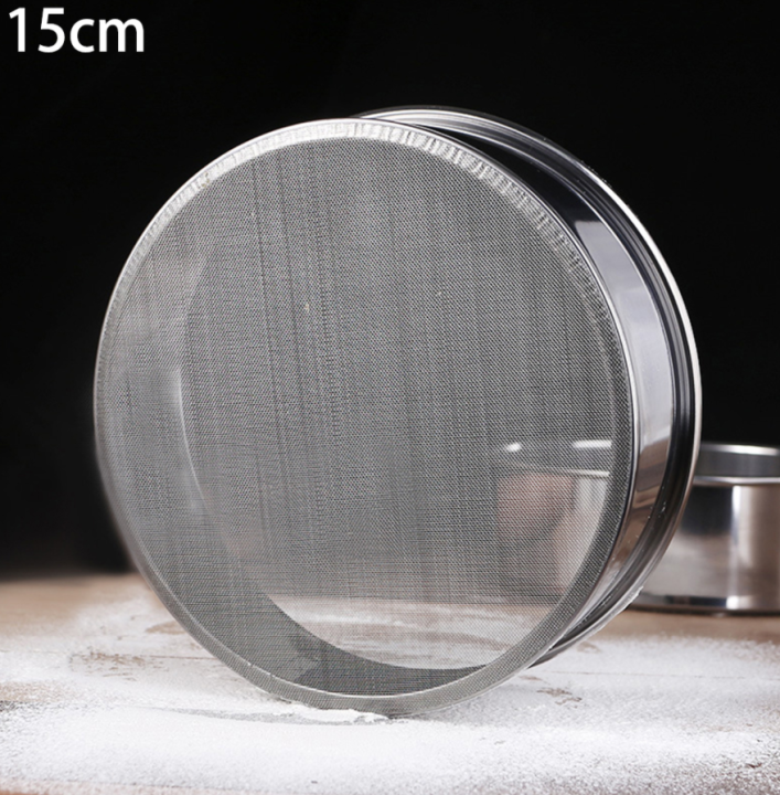 Kitchen Stainless Steel Flour Sieve Fine Mesh Oil Strainer Sifter Sugar ...