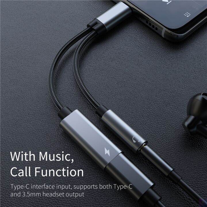 USBC to Headphone Jack 2 in 1 USB Type C to 3.5mm Adapter for ...