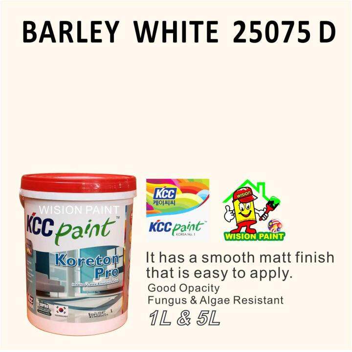 BARLEY WHITE 25075 D ( 1L OR 5L ) KCC PAINT INTERIOR KORETON PRO ...