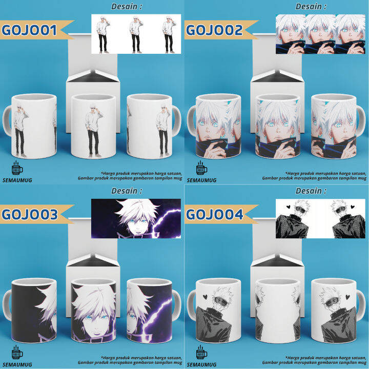 MUG GOJO SATORU JUJUTSU KAISEN KADO ANIME LUCU HAMPERS GELAS CANGKIR ...