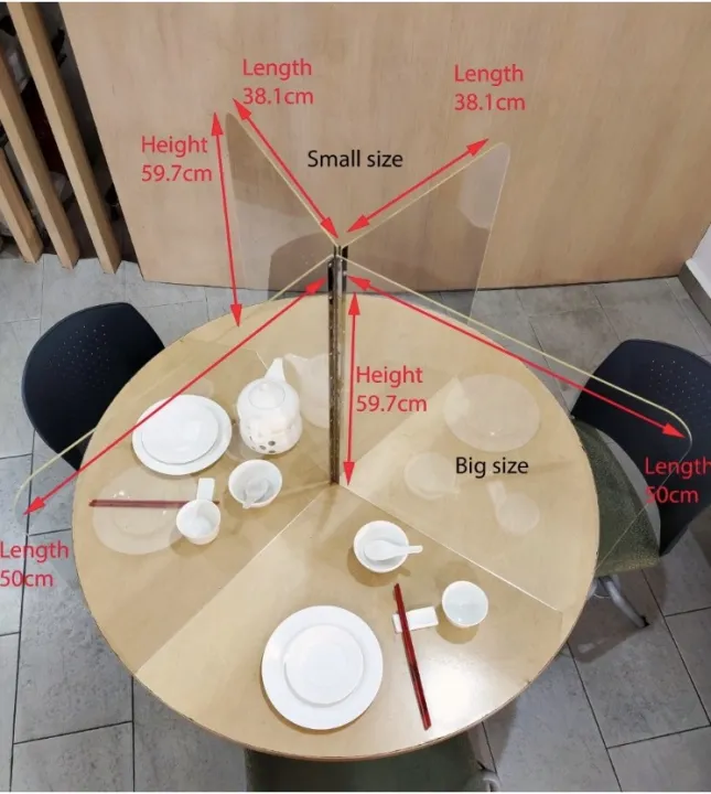 Aryclic Table Partition Suitable for office restaurant | Lazada
