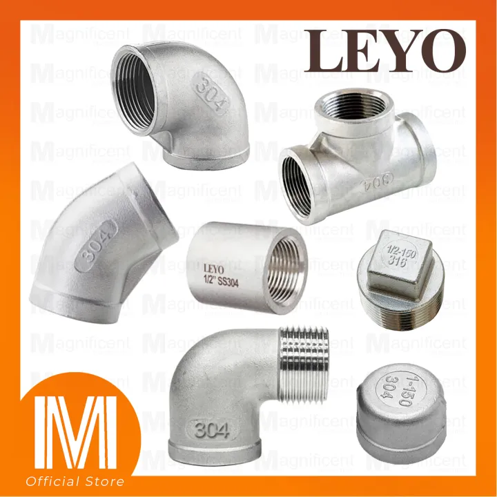 Leyo Stainless Steel 304 Pipe Fittings 1 1/4 , 1 1/2, 2 | Lazada PH