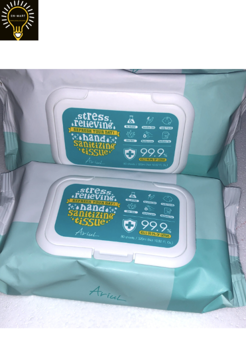 Ariul Stress-Relieving Hand Sanitizing Tissue Hand Sanitizing Wipes 100 ...