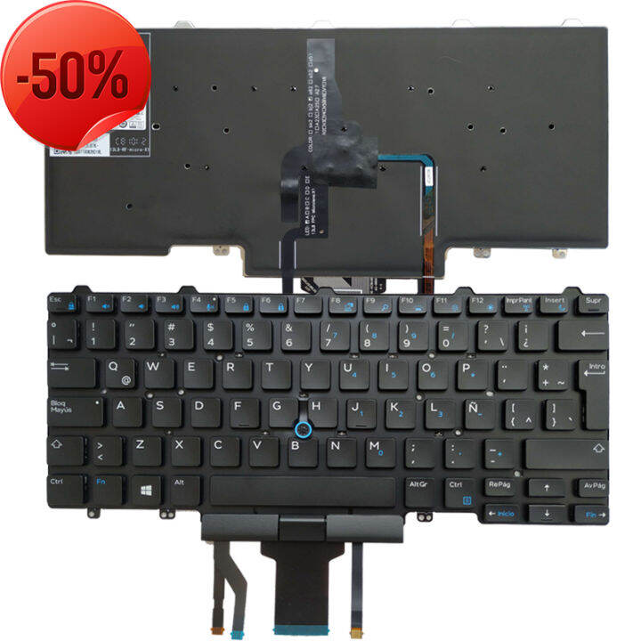 Laptop keyboard, backlight with pointer, for Dell Latitude E7250 E5450 ...