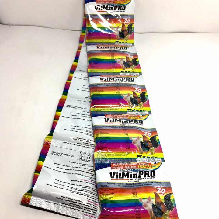 [SOUTH VET II] 10 Sachets Battlecock VitminPro Water Soluble POwder 20g ...