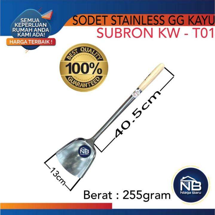 Sodet Spatula Stainless Gagang Kayu Jumbo Subron KW-T 01 | Lazada Indonesia