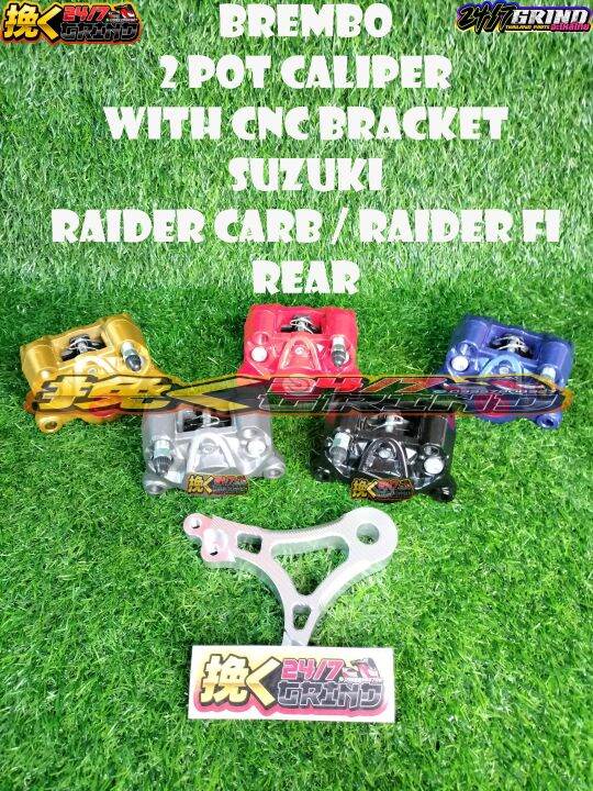 CNC CALIPER 2 POT WITH CNC BRACKET REAR FOR SUZUKI RAIDER CARB / RAIDER ...