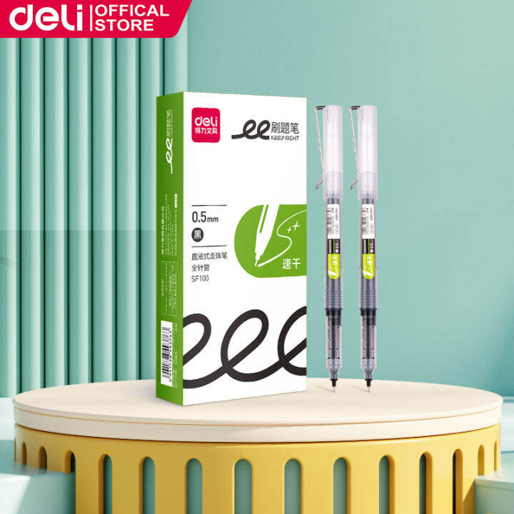 Deli Cap-pulling Direct Liquid Pen 0.5mm Full Needle Tube SF100 | Lazada PH