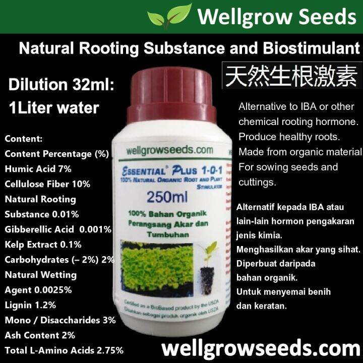 Essential Plus 1-0-1 (Natural Rooting Substance and Biostimulant ...