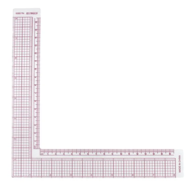 L Shape Garment Cutting Acrylic Quilting Ruler Tailor Patchwork Scale ...
