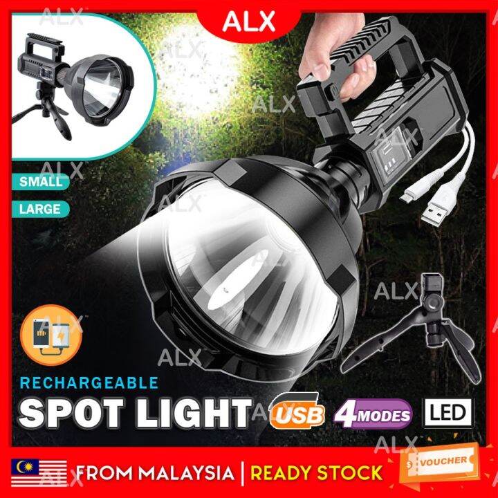 ALX Malaysia Outdoor Super Bright 3000LM Torch Light Search Light Spot ...