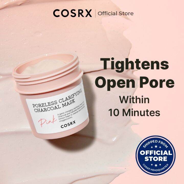 COSRX OFFICIAL Poreless Clarifying Charcoal Mask Pink 110g, Super ...