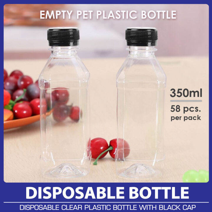 EMBRACE PH 350mL 58 pcs Empty Disposable Plastic Bottles Transparent ...