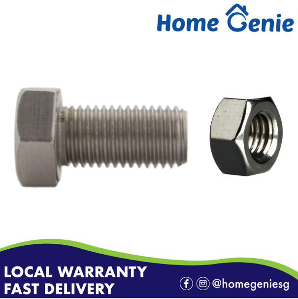 *Bundle of 10* 8.8 Galvd Hex Bolt with Nut (M10 X 40 / M10 X 50) | Lazada Singapore