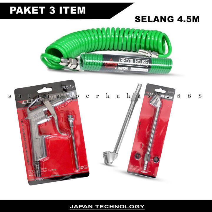TERMURAH bisa COD!!! Paket Alat 3in1 Selang Angin Kompresor Recoil ...
