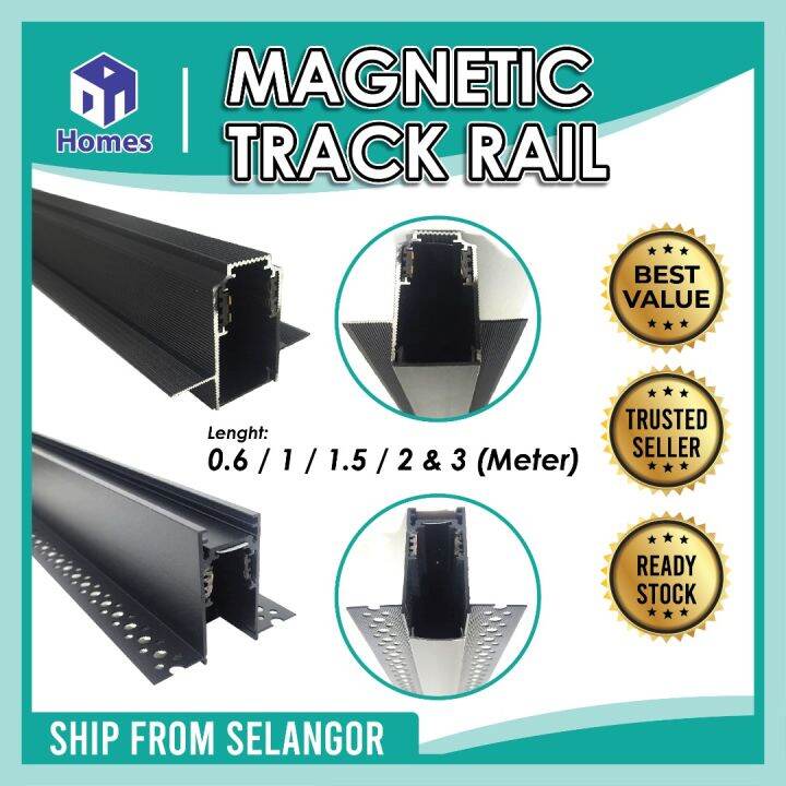 Homes Magnetic Track Rail 48v Wood Board/Plaster Ceiling Recessed or ...