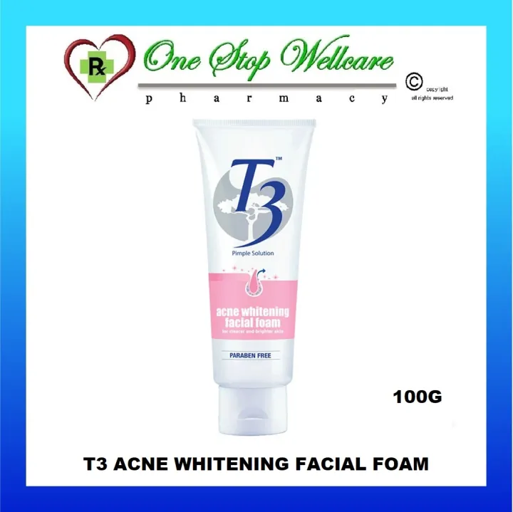 T3 ACNE WHITENING FACIAL FOAM 100G (EXP: 02/2023) | Lazada