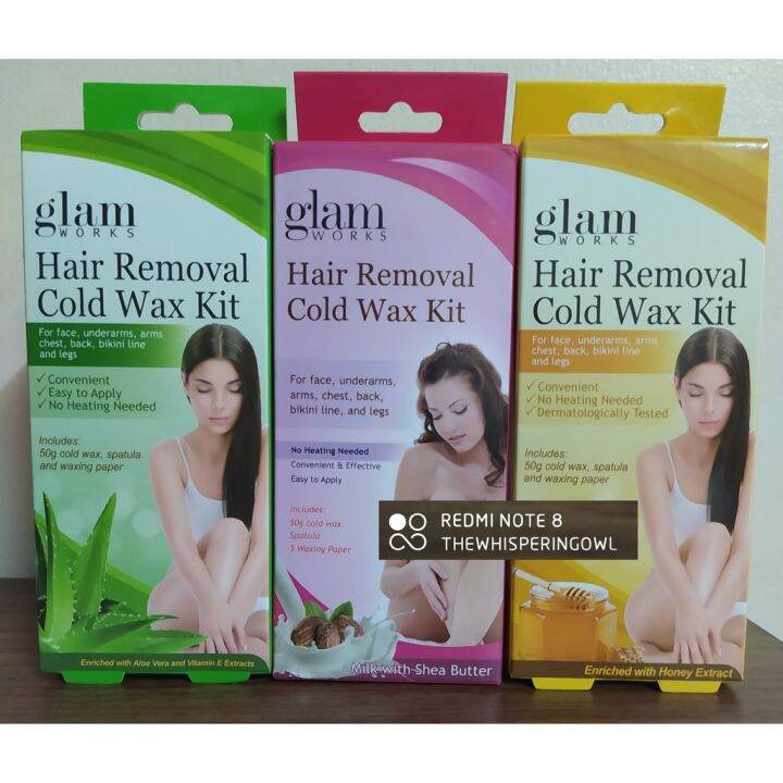 Glam Works Glamworks Hair Removal Cold Wax Kit Aloe and Vit. E Milk and ...