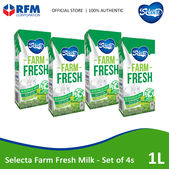 Selecta Farm Fresh Milk 1 Liter - set of 4s | Lazada PH