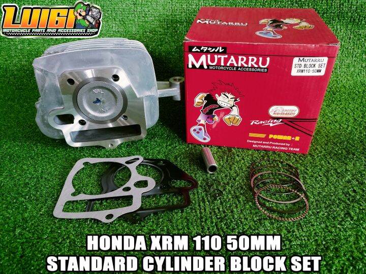 MUTARRU HONDA XRM 110 50MM STANDARD CYLINDER BLOCK SET | Lazada PH
