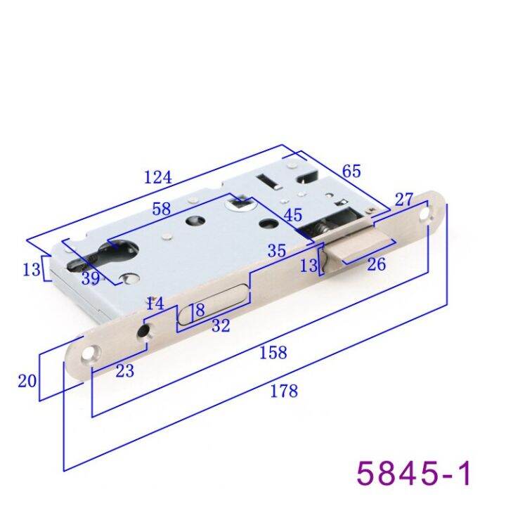 Door Lockcase Lock Core Pressure Lock Handle Lock Indoor Door Lock 50 ...