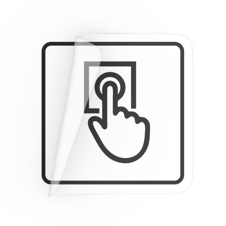 bell button logo wall sticker - bell buttot sticker sign - bell button ...